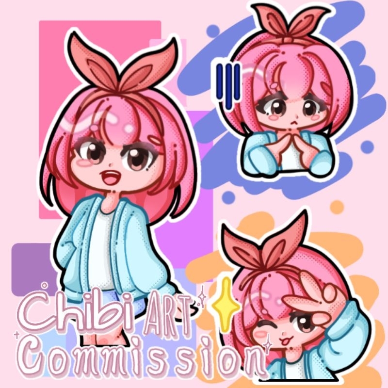 Jual Jasa Gambar Chibi Digital | Digital Art Commission Chibi | Shopee ...