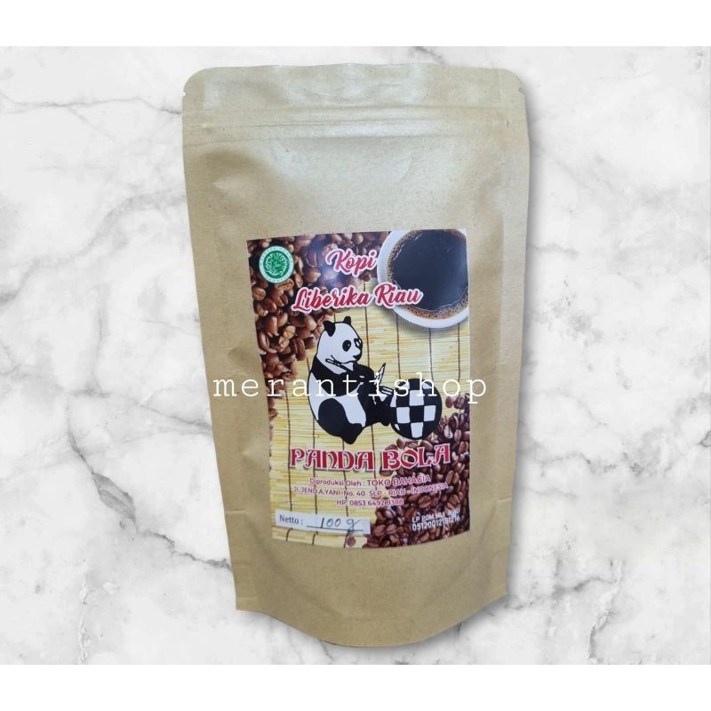 Jual Kopi Liberika Riau Panda Bola 100gram / Kopi Bubuk | Shopee Indonesia