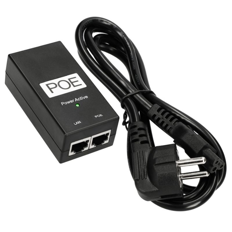 Jual Poe Adaptor Gigabit 10/100/1000 Mbps 24V 1A MIKROTIK UBNT IPCAM ...