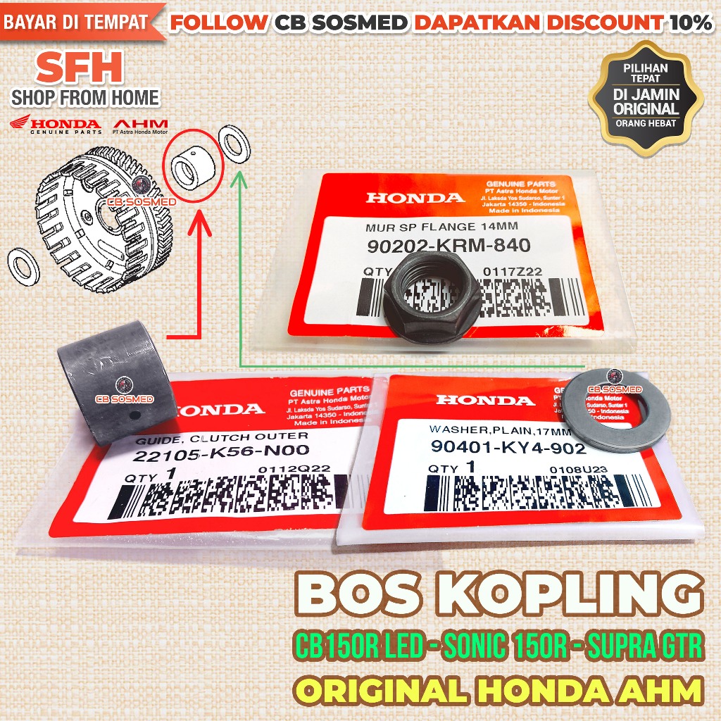Jual Bos Kopling CB150R LED Bushing Rumah Kopling CB 150R K15G K15M ...