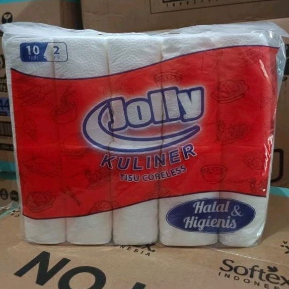 Jual TISU JOLLY CORELESS/ TISU GULUNG 1 BUNGKUS ISI 10 GULUNG | Shopee ...