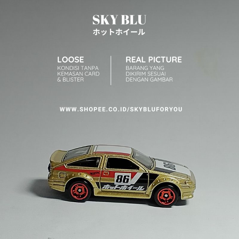 Jual HOT WHEELS TOYOTA AE86 COROLLA GOLD (LOOSE FROM JDM 6 PACKS ...