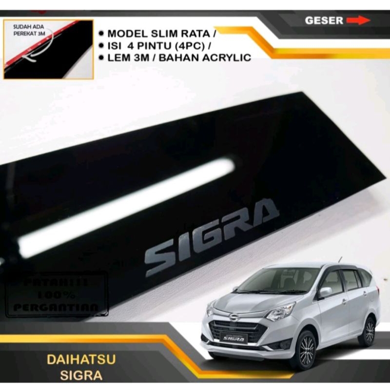 Jual Talang air mobil Daihatsu SIGRA 2016-2021 Model Rata Flat/Datar dan slim cembung standard ...