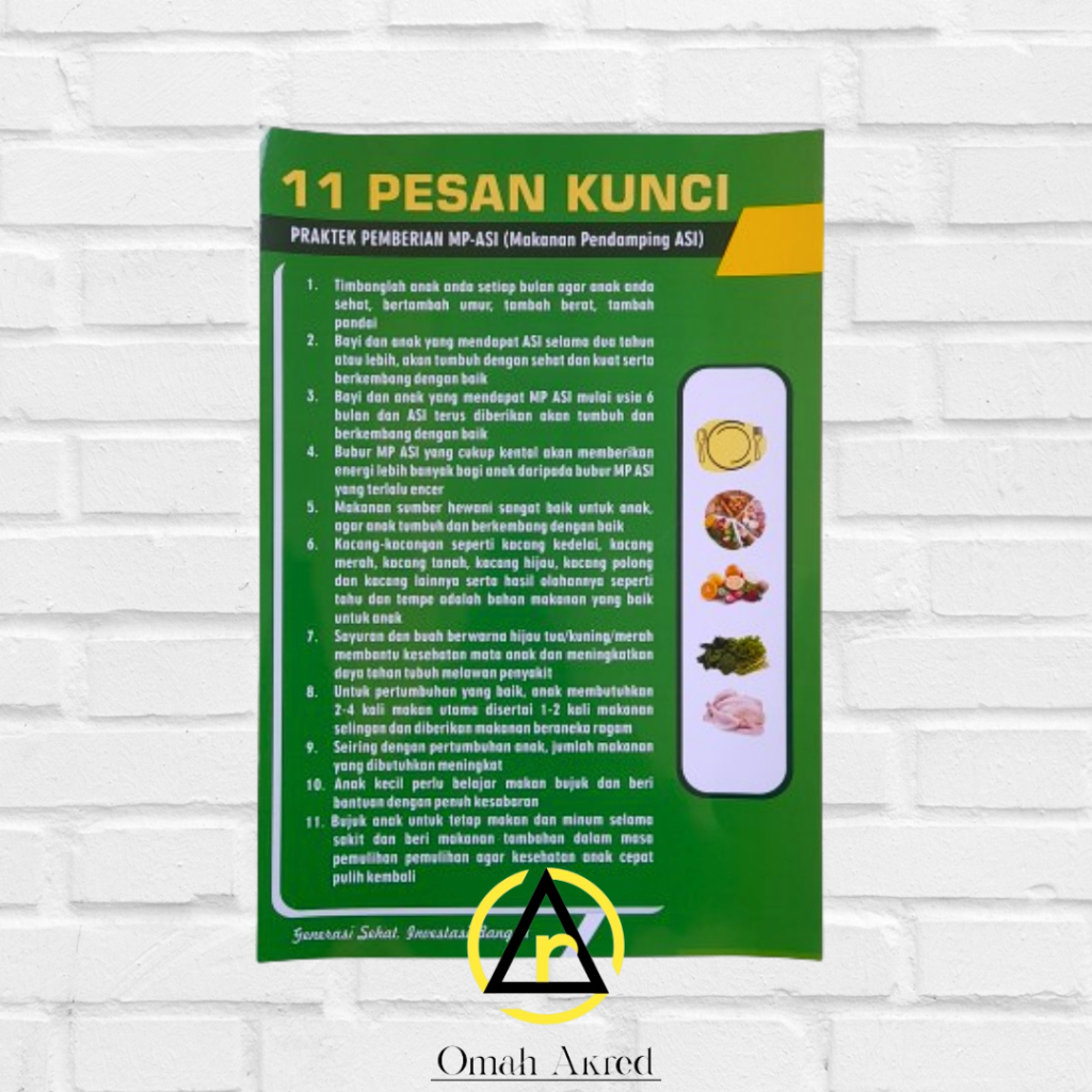 Jual Poster 11 Pesan Kunci Praktek Pemberian MP-ASI - Makanan ...