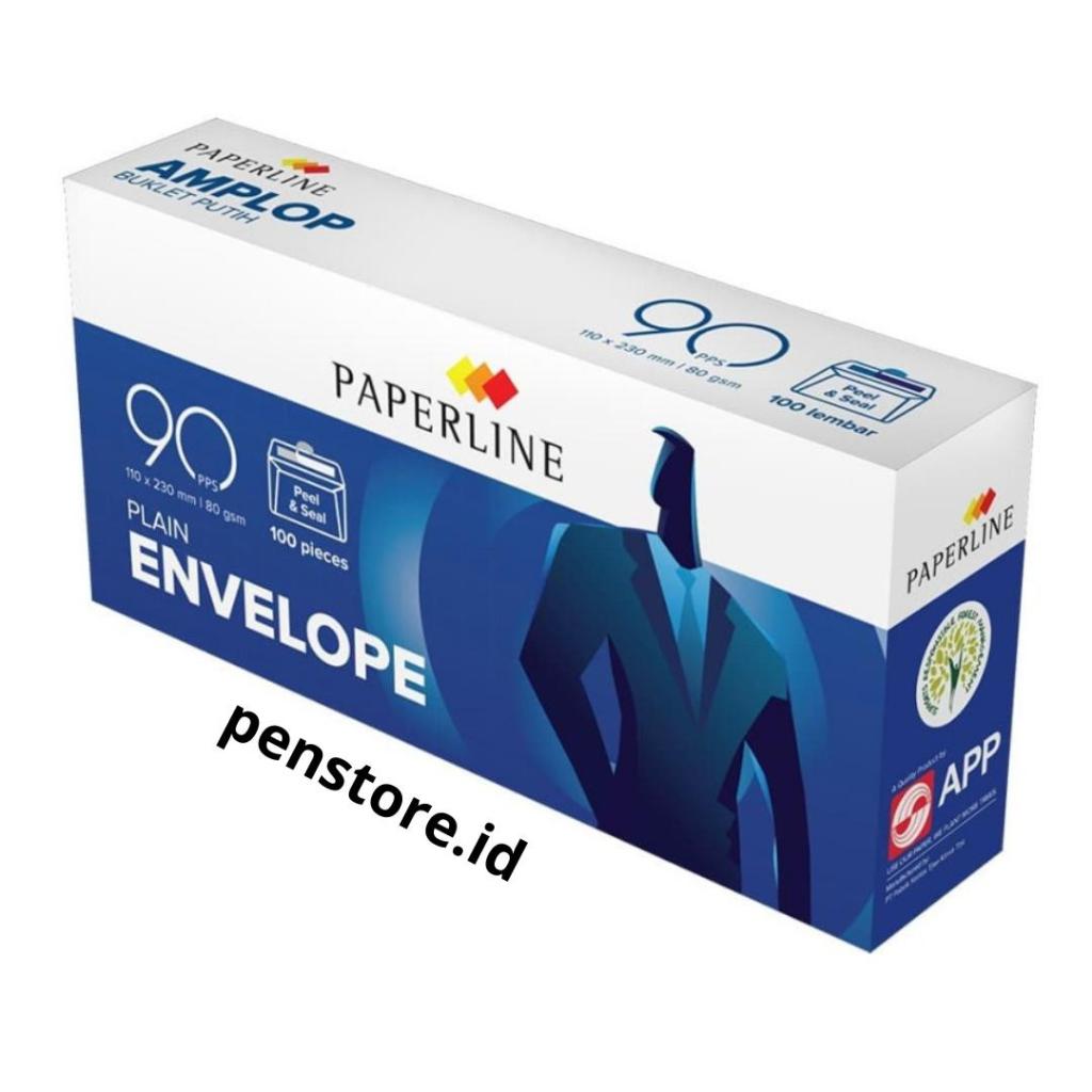 Jual (Pack = 100 pcs) Amplop Paperline No. 90 +Lem / Perekat uk ...