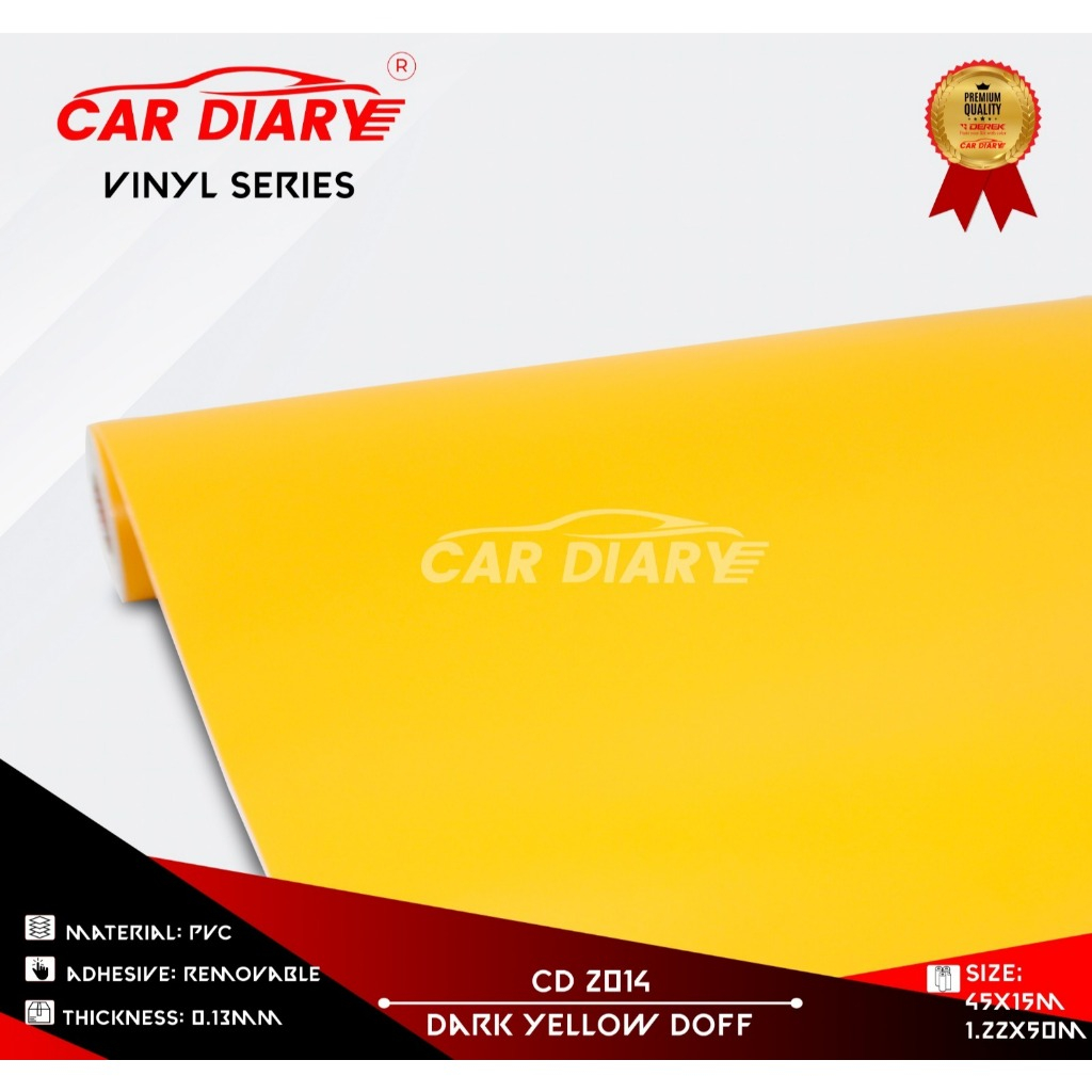 Jual STIKER DEREK VINYL DARK YELLOW DOFF / VINIL CAR DIARY / STICKER ...