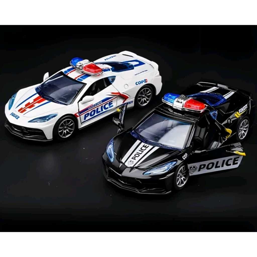 Jual Diecast mobil polisi Miniatur Mainan Mobil Mobilan Polisi Corvette ...
