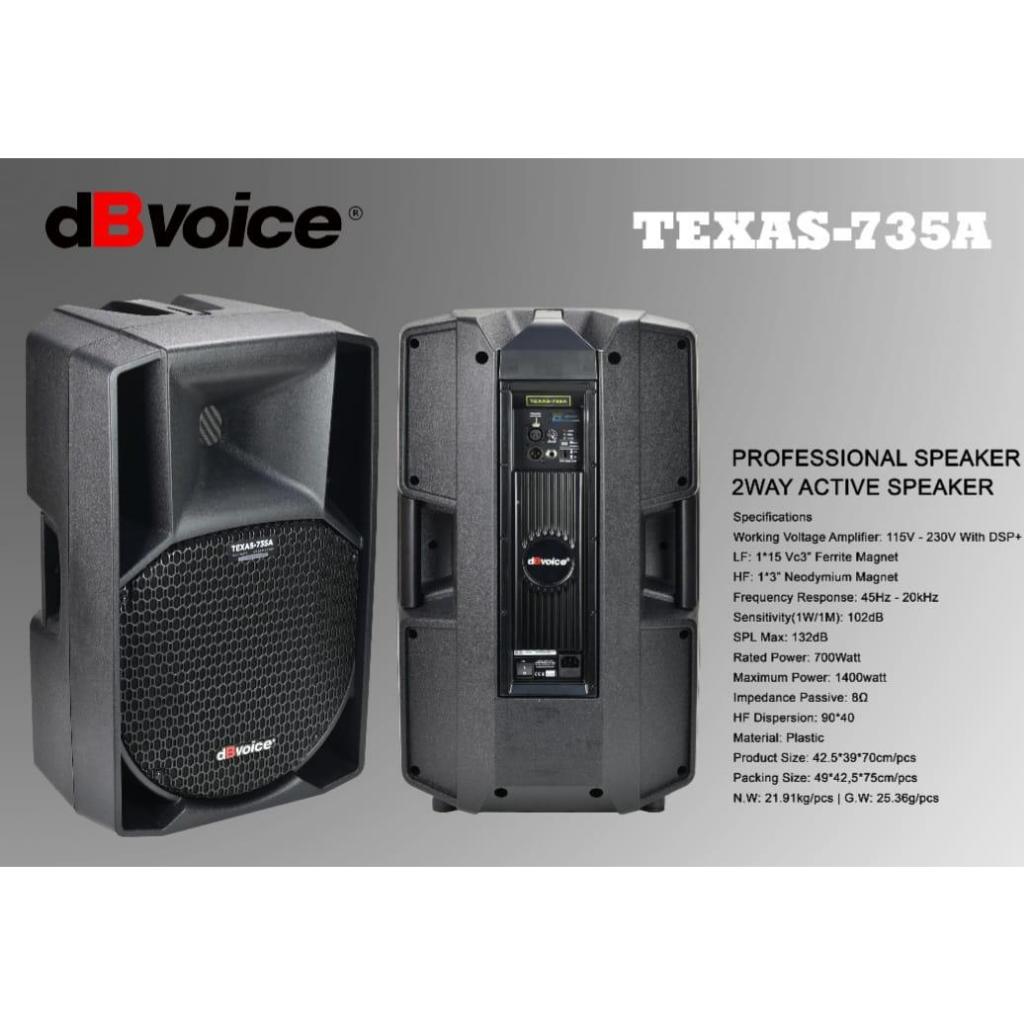 Jual speaker aktif 15in 2way dbvois texas-735A texas735A texas 735 A original dbvois | Shopee ...