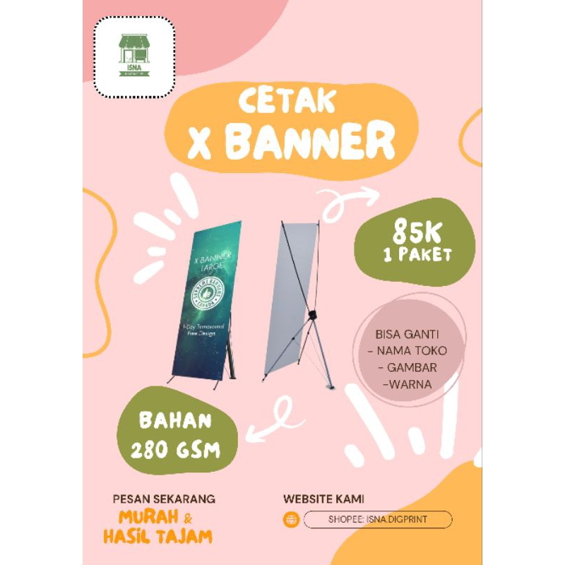 Jual Cetak X-Banner/Banner/custom/ | Shopee Indonesia