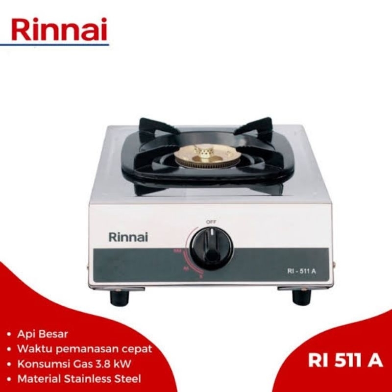 Jual KOMPOR GAS RINNAI RI 511A RI511 511 A RI511A LPG 1 SATU TUNGKU API ...