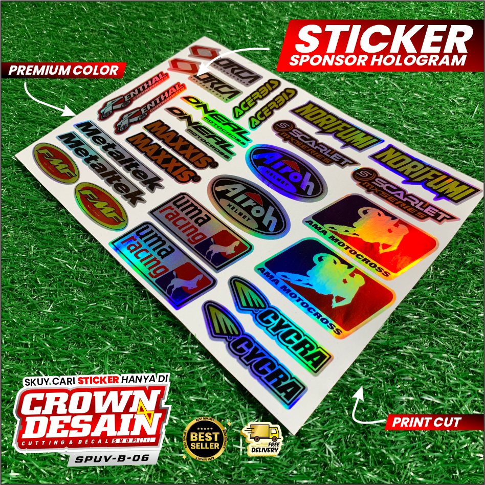 Jual STIKER SPONSOR PACK RACING SPONSOR MOTOR BALAP VIRAL ISI 1 SET ...