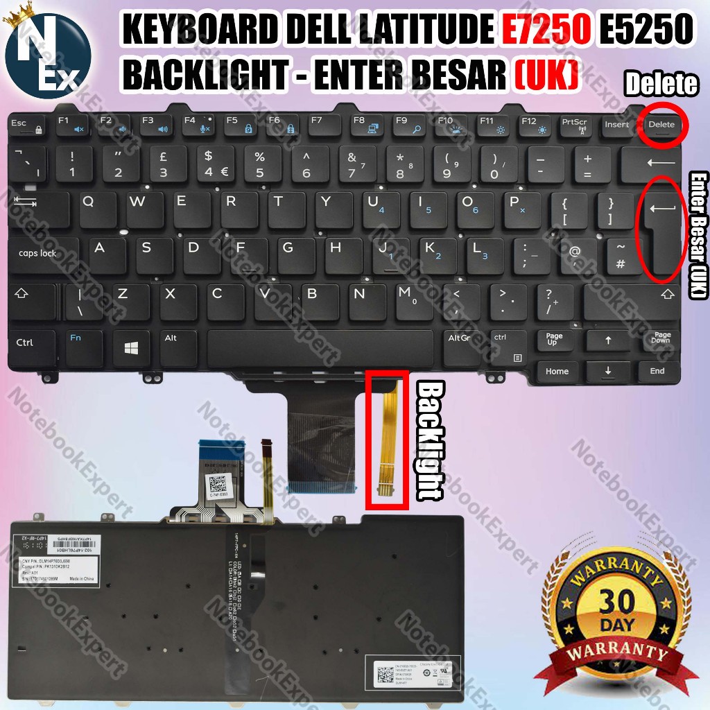 Jual Keyboard Dell Latitude E5250 E5270 E7250 E7270 Backlight | Shopee ...
