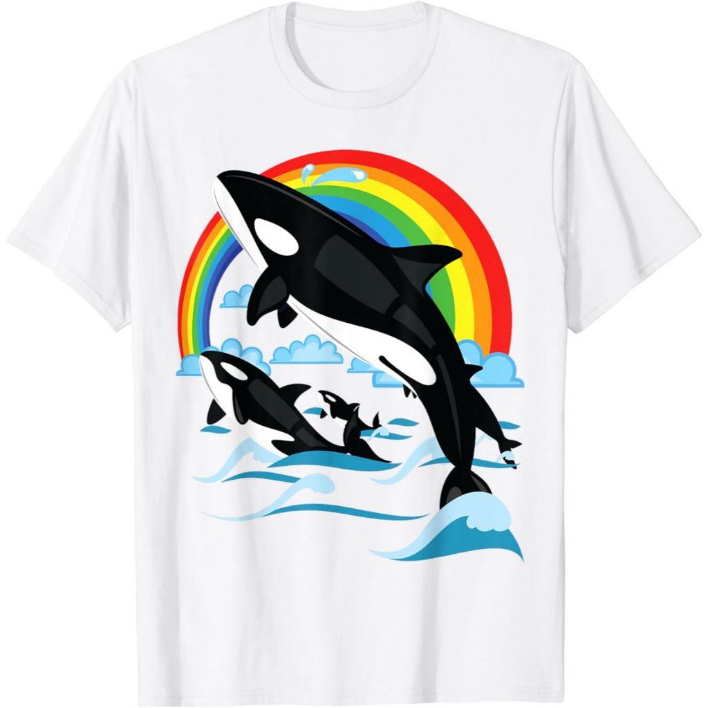 Jual Kaos Anak Orca Whale Jumping. Orcas Whale Watching for Men Women ...