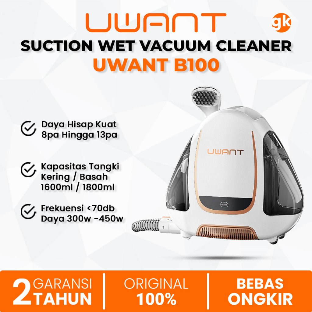 Jual UWANT B100 Suction Vacuum Cleaner Wet 12000pa Mesin Pembersih Kain ...