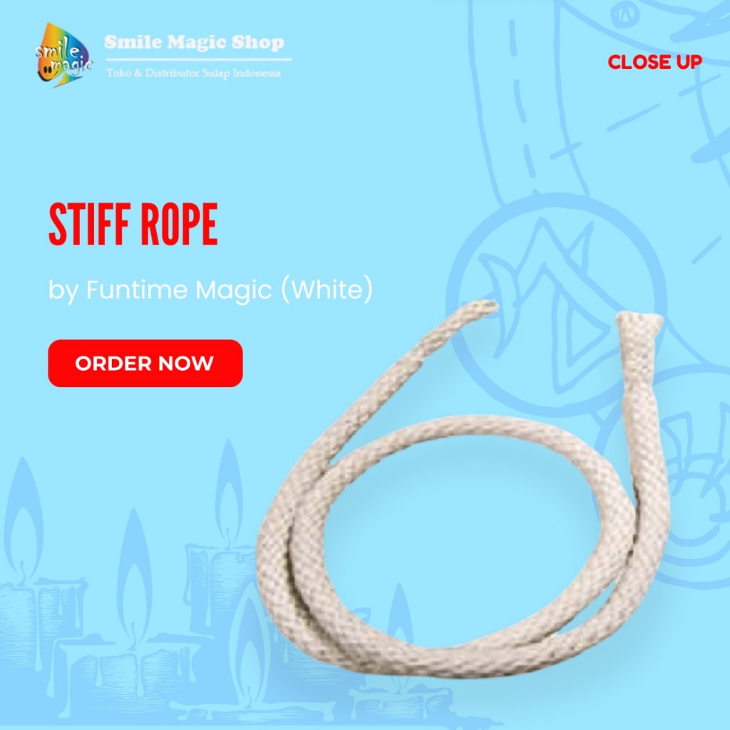 Jual Alat Sulap - Stiff Rope by Funtime Magic (White) - Smile Magic ...