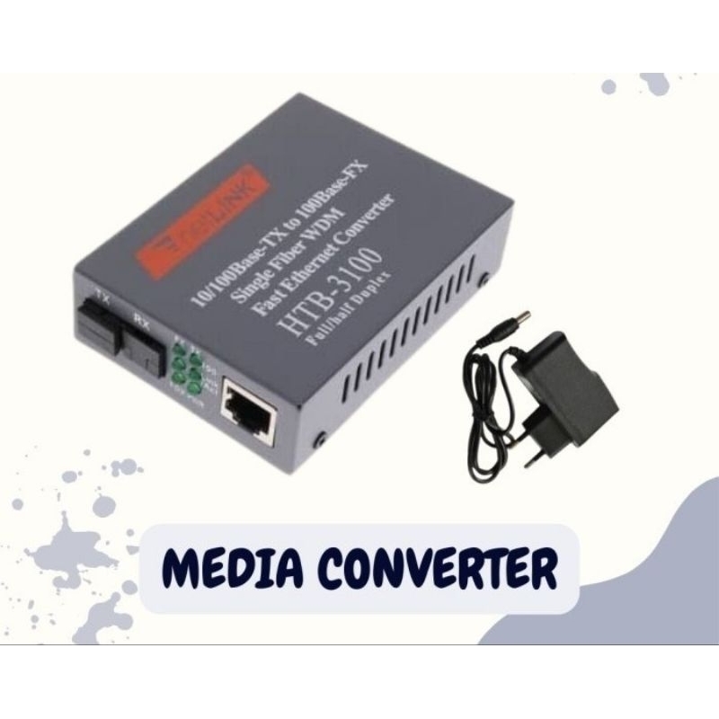 Jual Media Converter/HTB side B bekas normal + adaptor | Shopee Indonesia