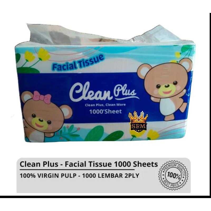 Jual SBM ~ Tisu Tissue CLEAN PLUS kiloan 1000 sheet 2ply cleanplus ...