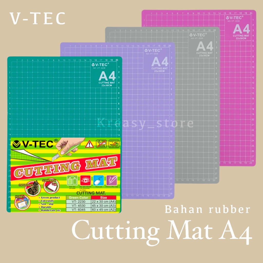 Jual V-TEC Cutting Mat A4 30x22cm Kualitas Bagus - Alas Potong Kerajinan Tangan - Crafting Mat ...