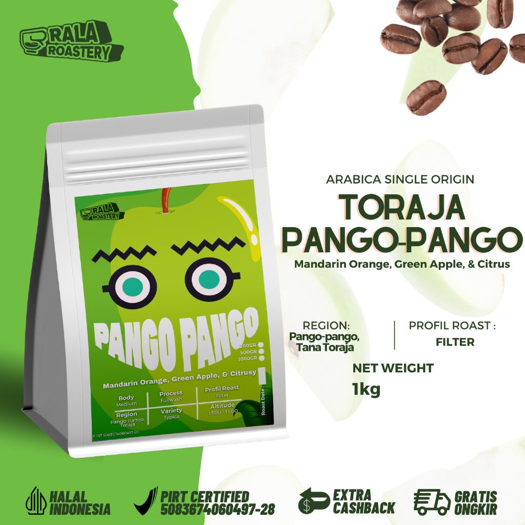 Jual Kopi Arabika Toraja Pango-pango | Biji Kopi Single Origin Arabica ...
