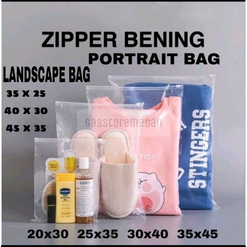 Jual Plastik Zipper baju / Zipper Bag Portrait / Zipper Bag Landscape ...