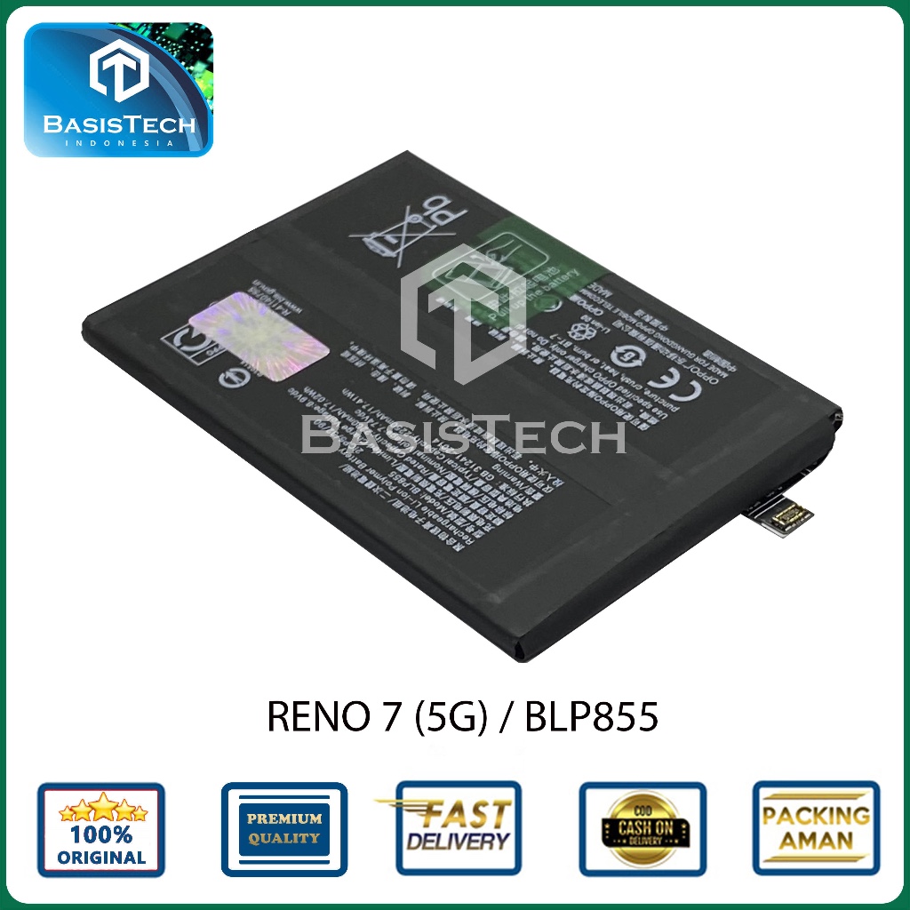 Jual BATERAI OPPO RENO 7 5G BLP855 ORIGINAL QUALITY | Shopee Indonesia