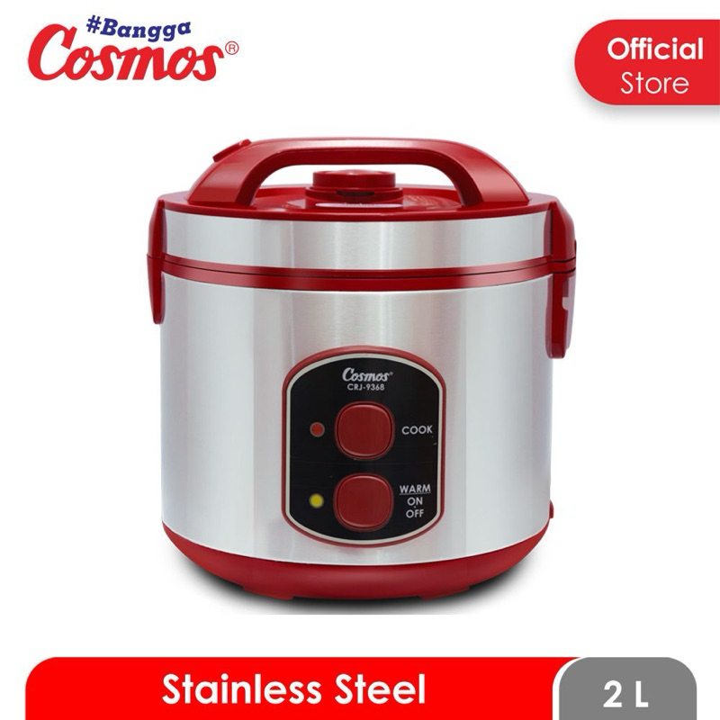 Jual COSMOS Rice Cooker Stainless 2 Liter CRJ-9368 | Shopee Indonesia