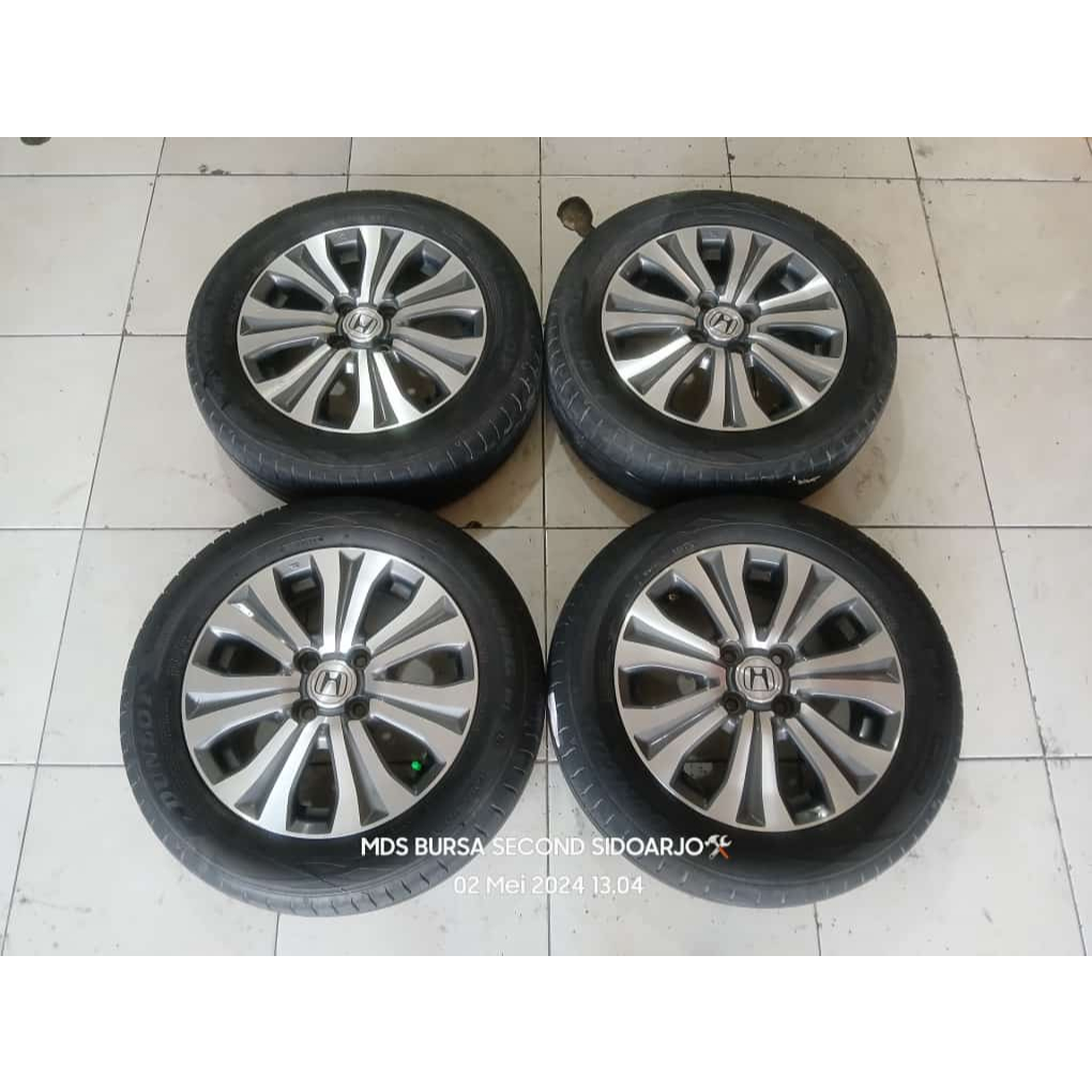 Jual VELG MOBIL BEKAS OEM HONDA FREED RING15 4X100 + BAN 195 60 R15 ...