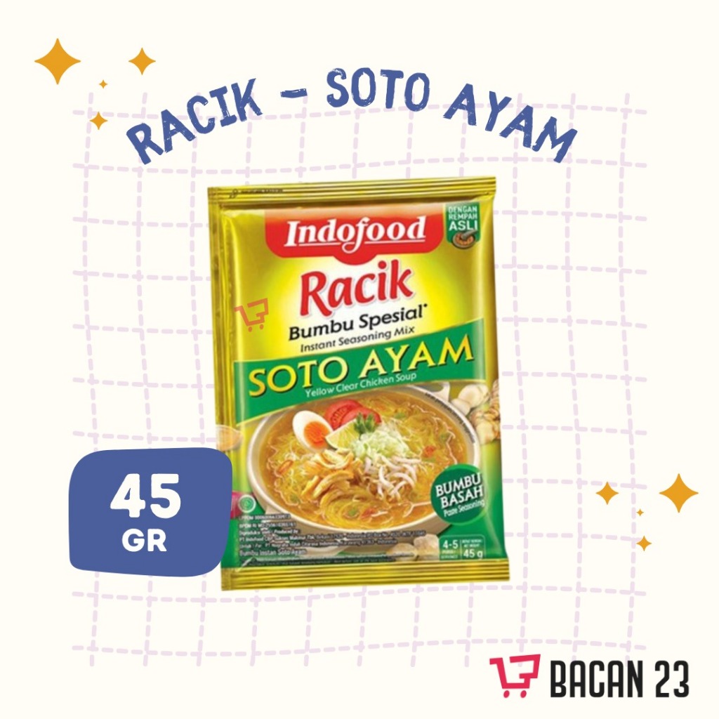 Jual Bumbu Racik Indofood Soto Ayam (45 Gr) / Bumbu Instan / Bumbu ...
