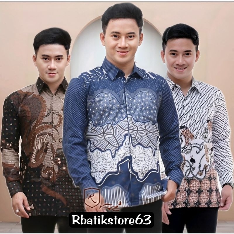 Jual BATIK MODERN PRIA LENGAN PANJANG TERBARU | Shopee Indonesia