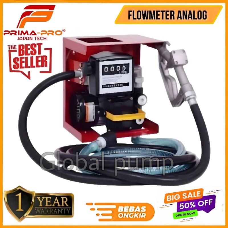 Jual Paket Pompa transfer bbm Oli Solar Fuelpump dispenser 1 SET 60LPM ...