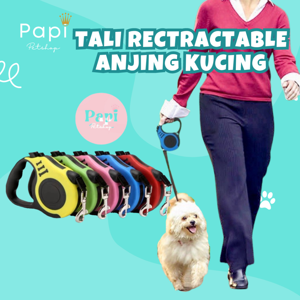 Jual Tali Tuntun Retractable Anjing Kucing | Tali Tuntun Cat Dog Leash ...