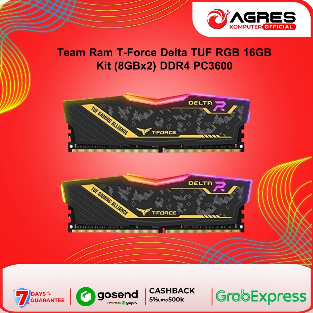 Jual TEAM TFORCE DELTA TUF RAM LONGDIMM DDR4 16GB (8GBX2) PC3600 RGB ...