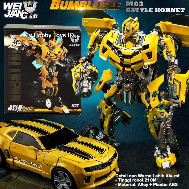 Jual ORI Weijiang Mainan Robot Action Figure Bumblebee MO3 Mobil Camaro ...