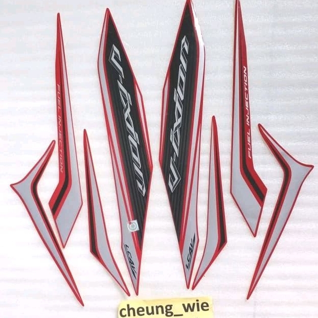Jual Lis body stiker Striping Yamaha New Vixion Lightning NVL 2012 - 2013 Merah | Shopee Indonesia