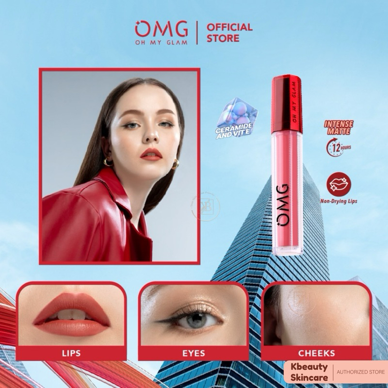 Jual Oh My Glam OMG Matte Kiss Lip Cream 3,5 Gr 15 shade | Shopee Indonesia
