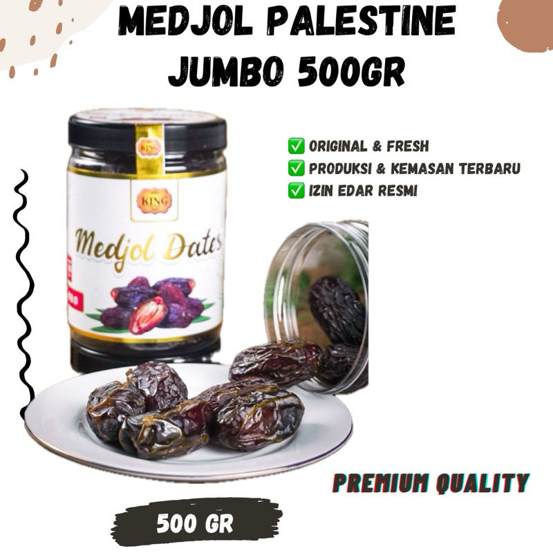 Jual KURMA MEDJOUL PREMIUM 500gr Palestine Mejool Korma Palestin Medjol ...