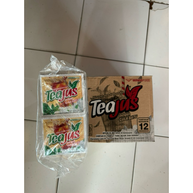 Jual TEA JUS GULA BATU RENCENG 1 DUS @6 PAK | Shopee Indonesia