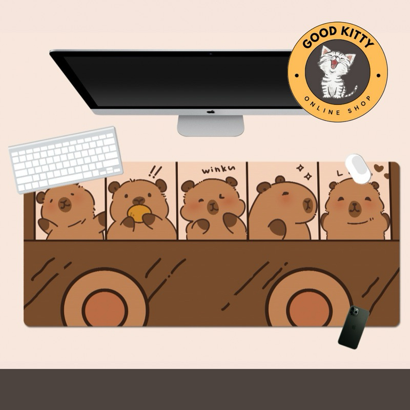 Jual Mouse Pad Gaming 80x30cm ketebalan 3mm Motif Capybara Lucu Untuk ...