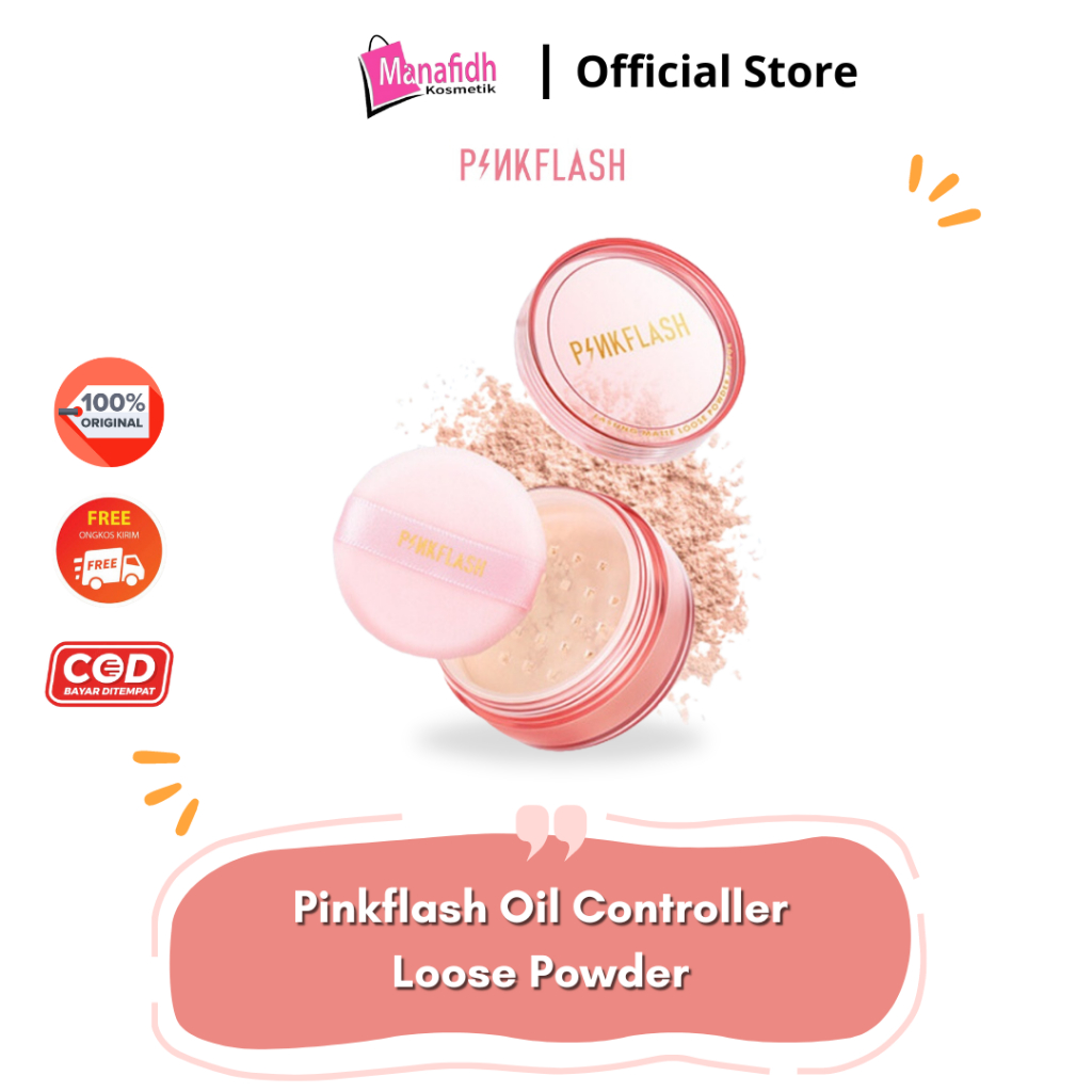 Jual PINKFLASH Oil Controller Loose Powder Bedak Matte Tahan lama Loose ...