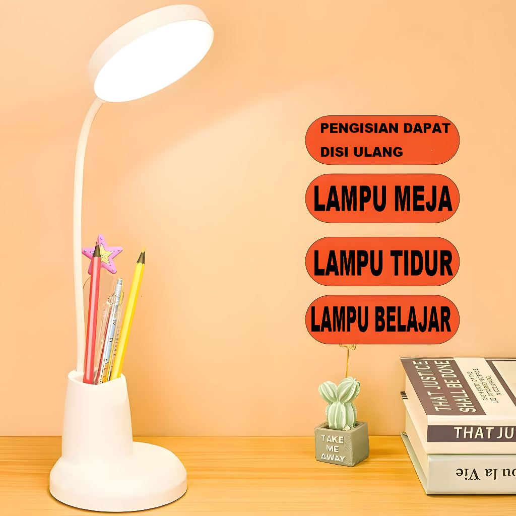 Jual LENTIVEN Lampu Baca LED Portable Meja Belajar Tricolour Sentuh 3 ...