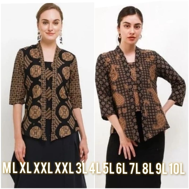 Jual BATIK KEBAYA KUTUBARU JUMPUTAN WANITA MERAH ADA SIZE JUMBO SOLO MODERN MURAH BLOUSE ATASAN ...