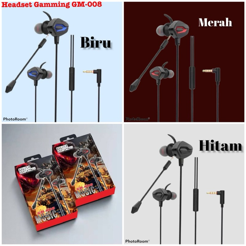 Jual Headset Earphone Gaming PUBG XG-220 GM - 008 Suara Dual Bass dengan Mic Bisa Dicopot Murah ...