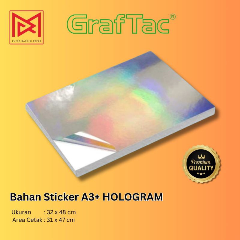 Jual Bahan stiker A3+ (hologram, gold, silver) harga satuan atau per ...