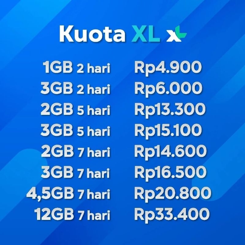 Jual Paket XL Xtra Combo MIni Flex | Hotrod Spesial Internet Kuota Data Murah | Shopee Indonesia