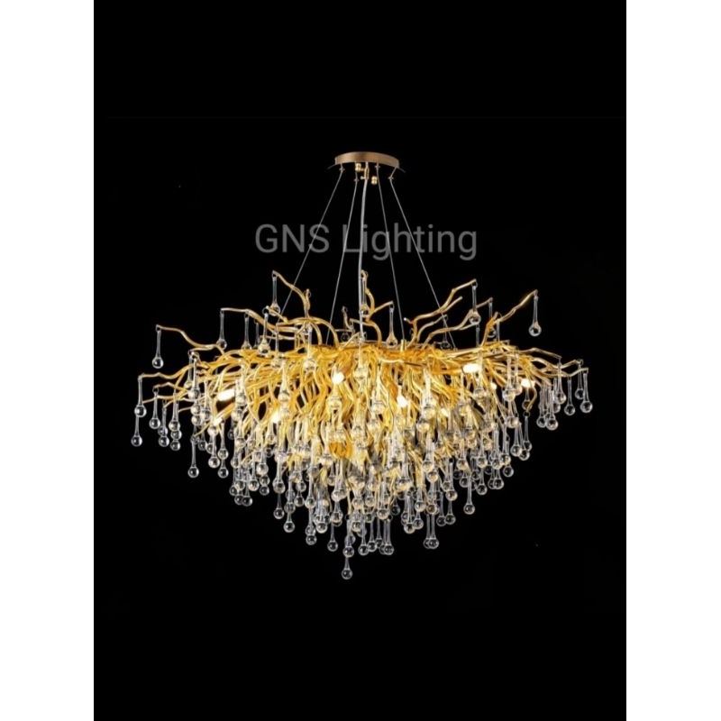 Jual Lampu gantung hias akar ranting teardrop luxury diameter 80cm ...