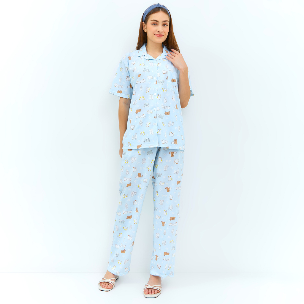 Jual GREET NIGHT WEAR - Baju Tidur Model : D-457 / PP Kerah | Shopee ...