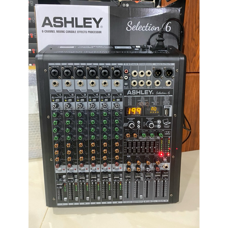 Jual Mixer Ashley Selection 6 Original 6 Channel Bluetooth - USB | Shopee Indonesia