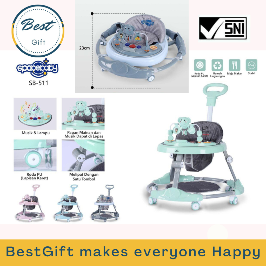 Jual SPACEBABY SB-511 BABY WALKER (ELEPHANT STIR) | Shopee Indonesia