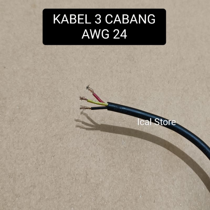 Jual Kabel AWG 24 Cabang 3 Jalur dengan Selongsong Ecer 1 Meter | Shopee Indonesia