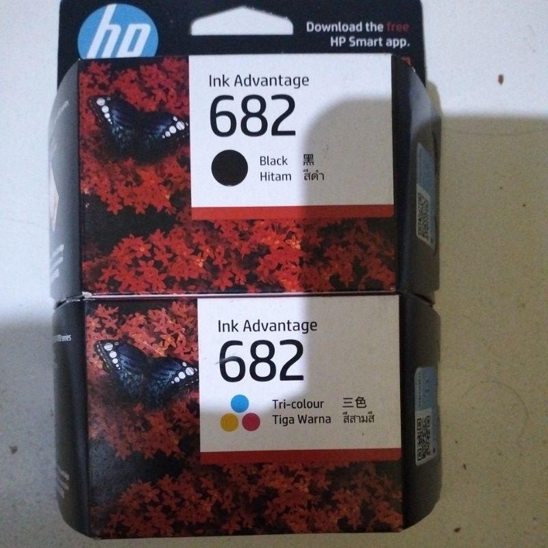 Jual tinta cartridge 682 black/682 color baru original % | Shopee Indonesia